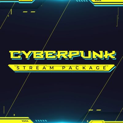Cyberpunk Twitch Overlay Package for OBS