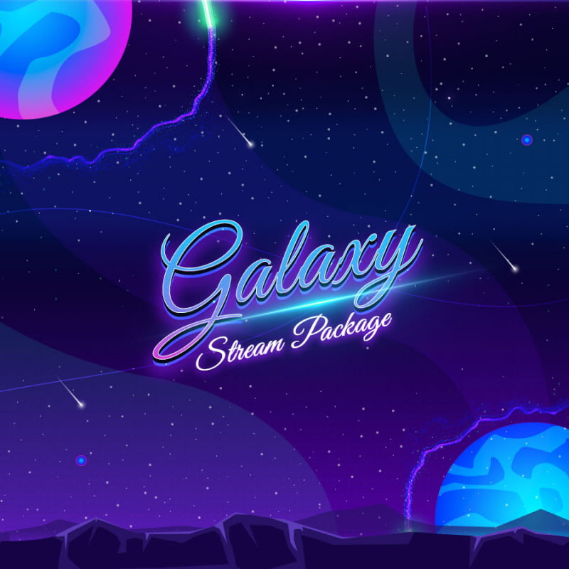 Galaxy, Sci-fi Themed Animated Twitch Package - Hexeum