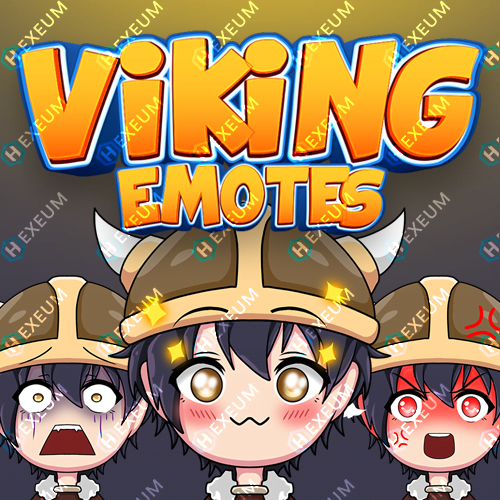 Cute Viking Twitch Emotes - Hexeum