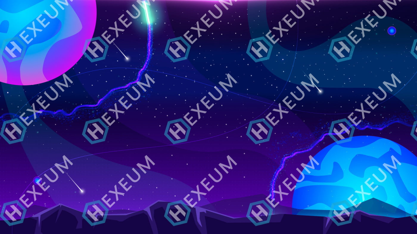 Galaxy : Neon Space Stream Background - Hexeum